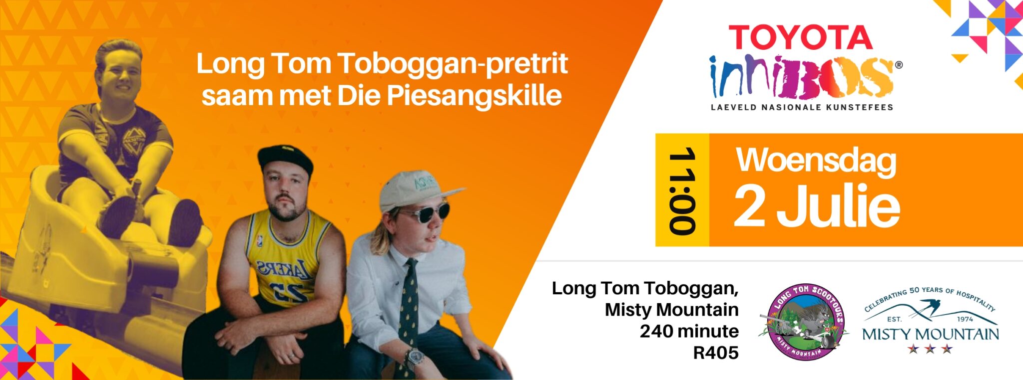 Long Tom Toboggan fun ride with Die Piesangkille - Innibos 2025
